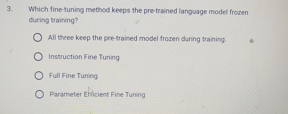 Solved Which fine-tuning method keeps the pre-trained | Chegg.com