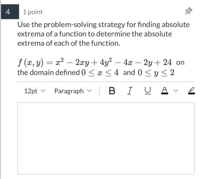 Solved Use the problem-solving strategy for finding absolute | Chegg.com