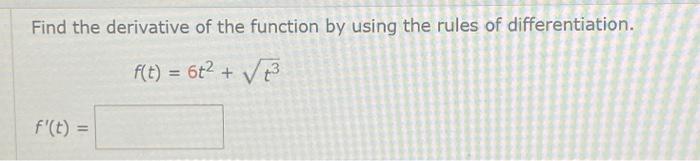 Solved Find the derivative of the function by using the | Chegg.com