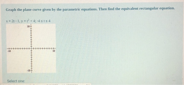 Solved Graph the plane curve given by the parametric | Chegg.com