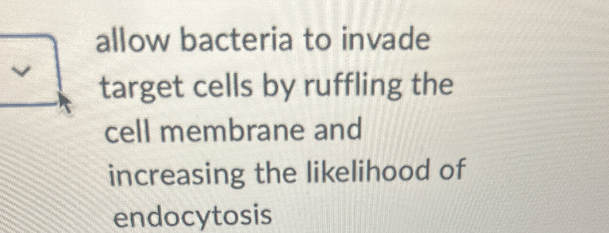 Solved allow bacteria to invade target cells by ruffling the | Chegg.com