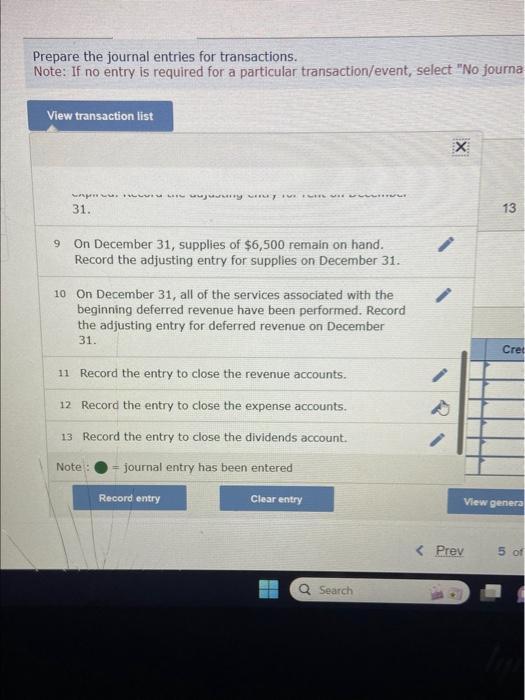 Solved Prepare the journal entries for transactions. Note: | Chegg.com