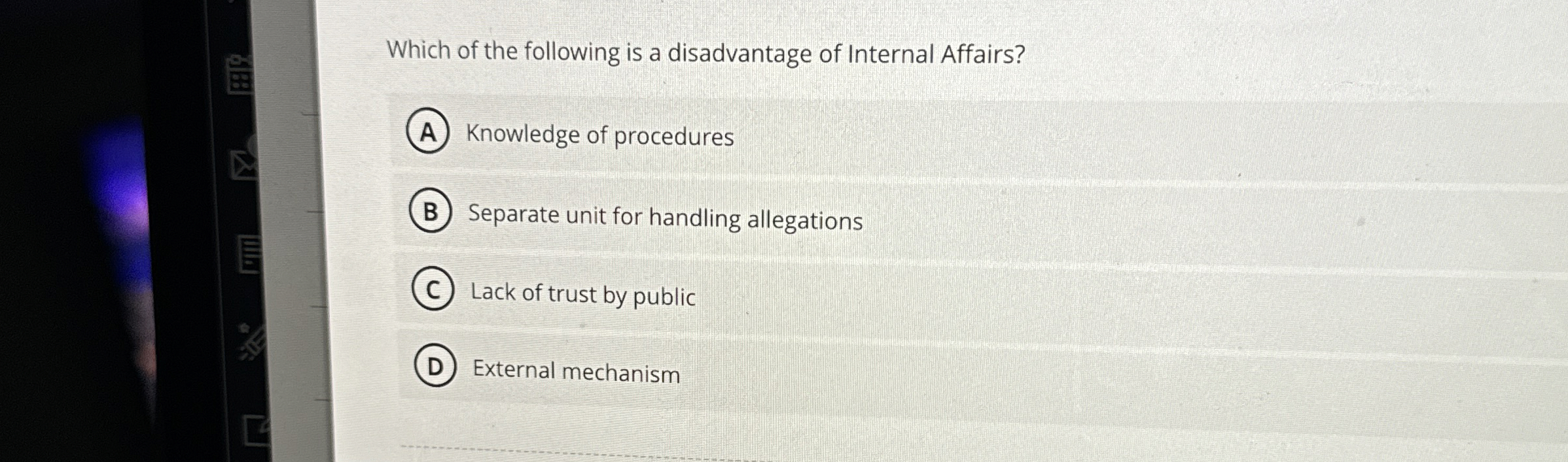 Solved Which of the following is a disadvantage of Internal | Chegg.com