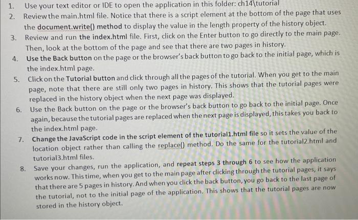 Solved 1. Use your text editor or IDE to open the | Chegg.com