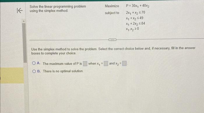 Solved Solve the linear programming problem Maximize | Chegg.com