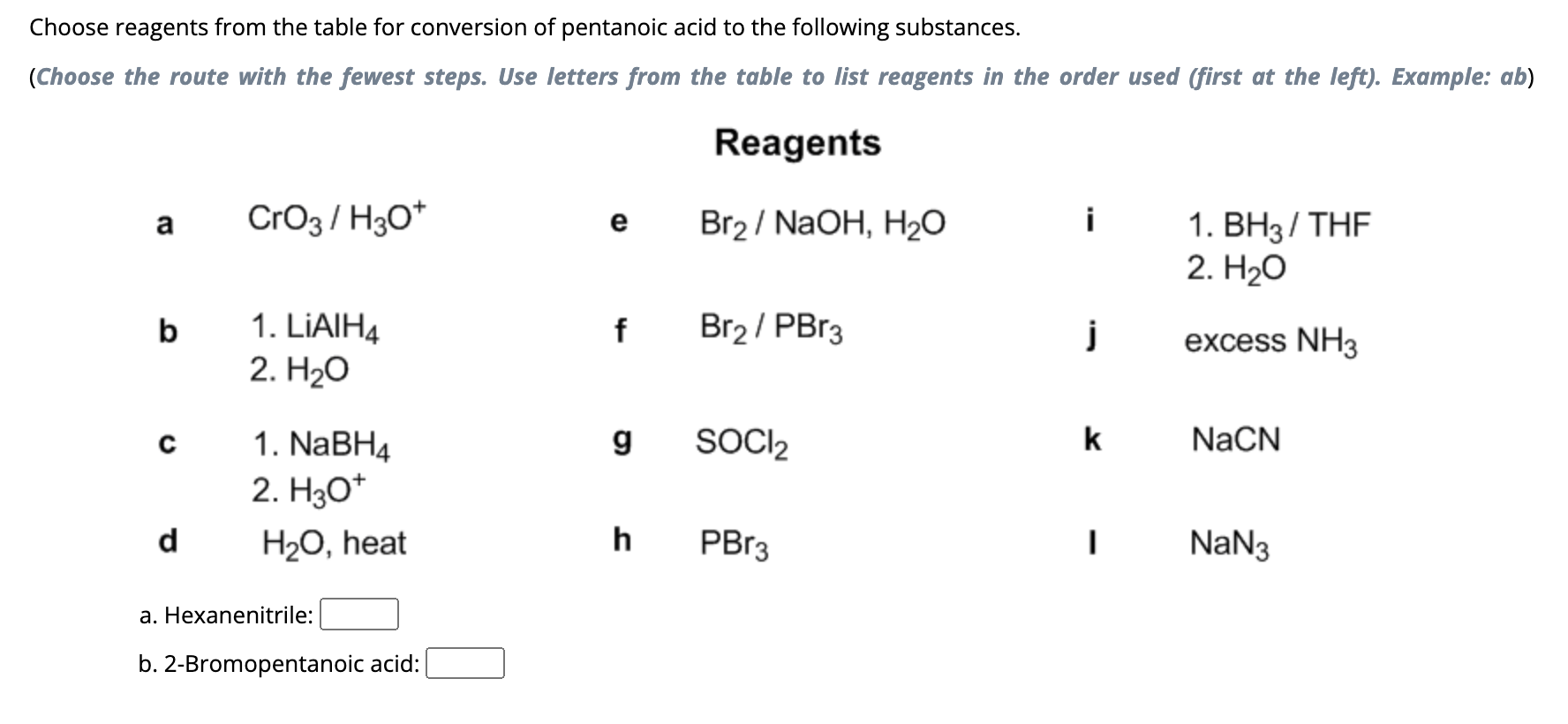 Solved Choose reagents from the table for conversion of | Chegg.com