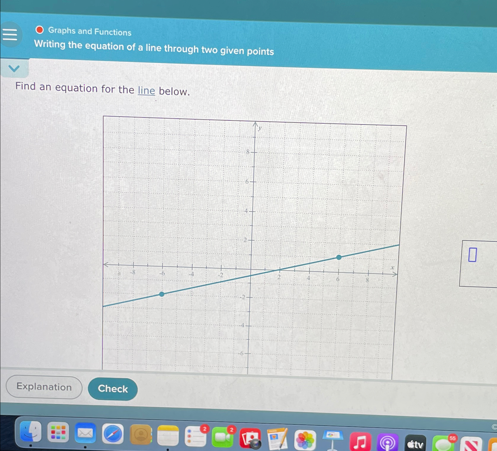 Solved Graphs and FunctionsWriting the equation of a line | Chegg.com