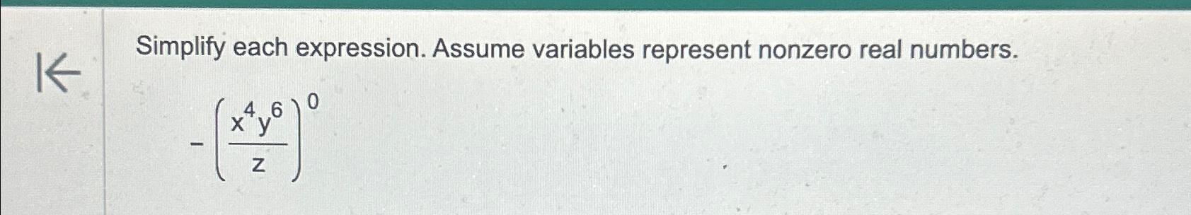 Solved Simplify Each Expression Assume Variables Represent 9406