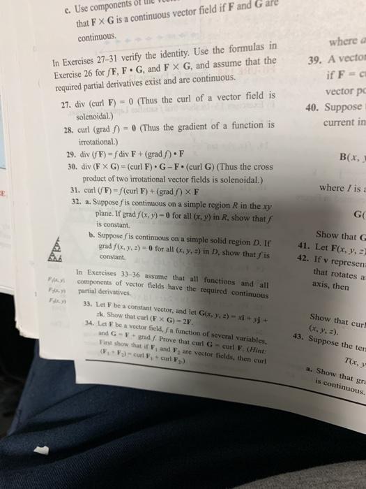 Solved c. Use components that FX G is a continuous vector | Chegg.com
