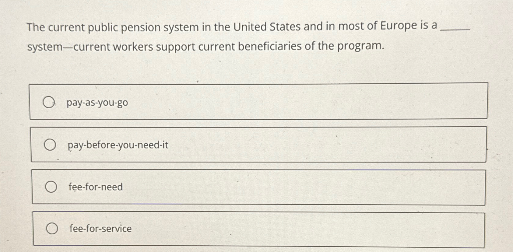 Solved The current public pension system in the United | Chegg.com