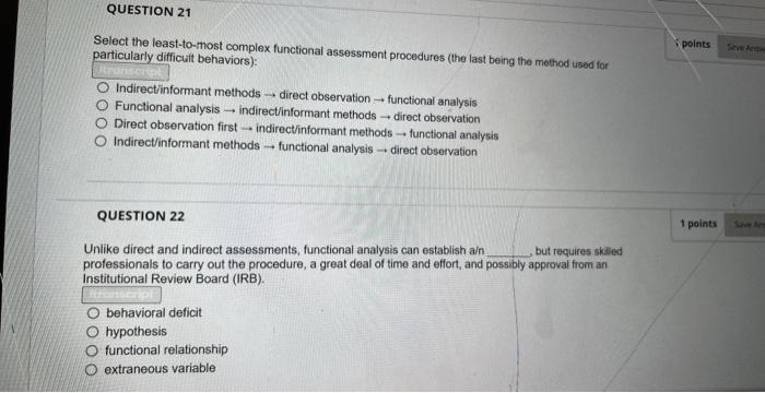 Solved Select the least-to-most complex functional | Chegg.com
