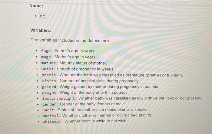 Data Information: Data 34t: Hisme Data tet. North | Chegg.com