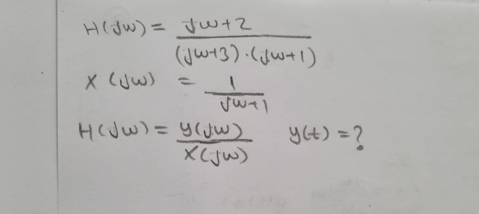 Solved H(jw)=jw+2(jw+3)*(jw+1)x(Jω)=1jw+1H(Jω)=y(jw)x(jω),y( | Chegg.com Solved H(jw)=jw+2(jw+3)*(jw+1)x(Jω)=1jw+1H(Jω)=y(jw)x(jω),y( | Chegg.com
