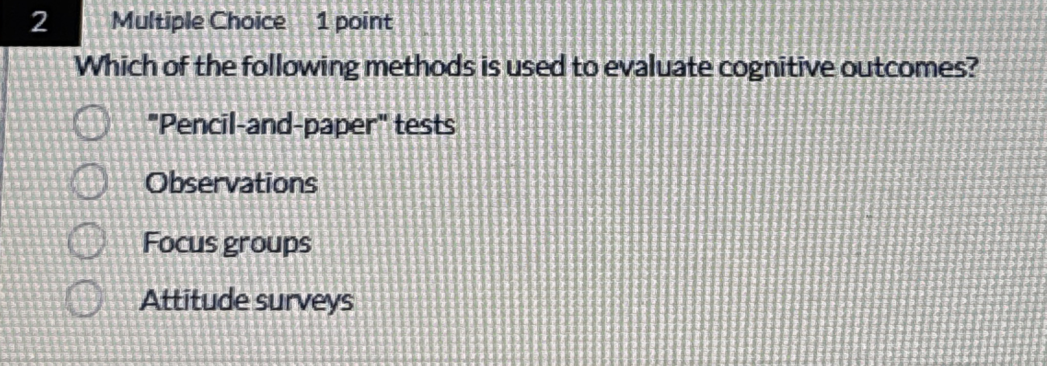 Solved 2 ﻿Multiple Choice 1 ﻿pointWhich of the following | Chegg.com