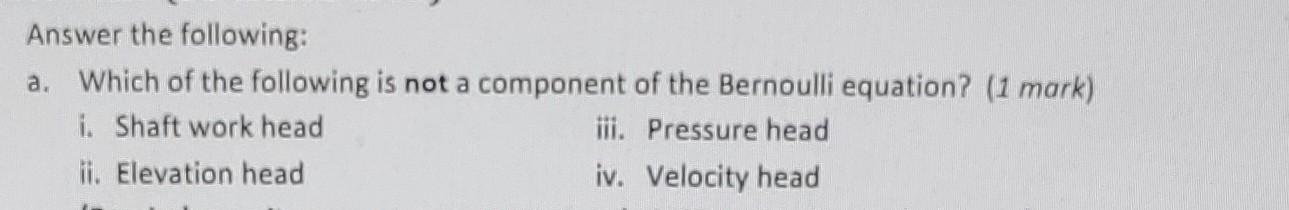Solved Answer the following: a. Which of the following is | Chegg.com