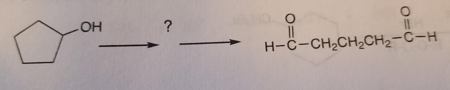 Solved CH2 ? CH2-O-SO2CH3 HO ? о 11 H-C-CH2CH2CH2-C-H | Chegg.com