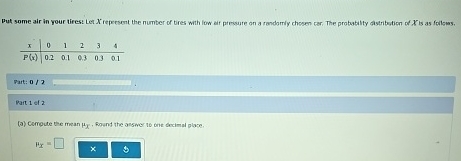 Solved \table[[π,0,1,2,3,4],[P(x),0.2,0.1,0.3,0.3,0.1]]Fart: | Chegg.com