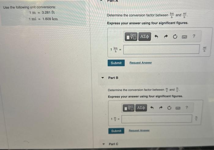 Solved Use the following unit conversions: 1 | Chegg.com
