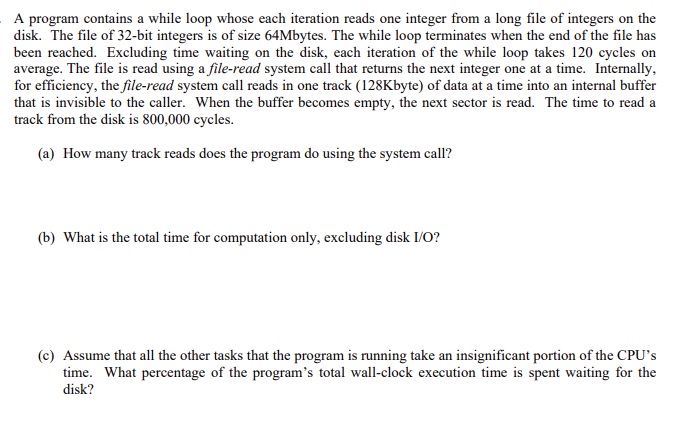 Solved A program contains a while loop whose each iteration | Chegg.com