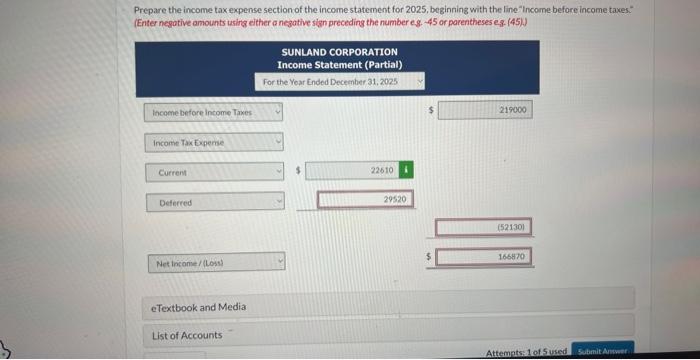 Solved The following facts relate to Sunland Corporation. 1. | Chegg.com