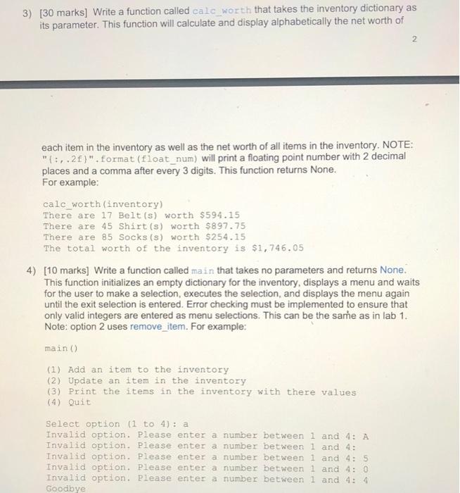 Solved 1) [25 marks] Write a function named add_item that | Chegg.com