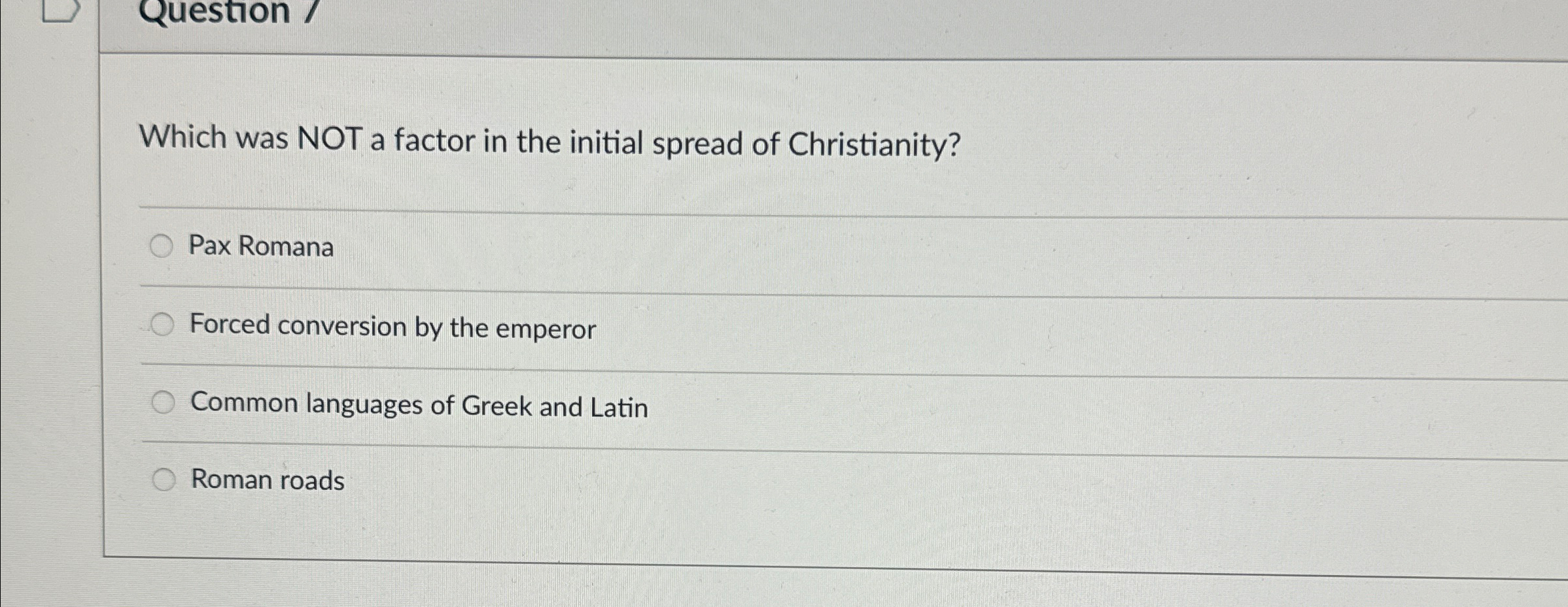 Solved Which was NOT a factor in the initial spread of | Chegg.com