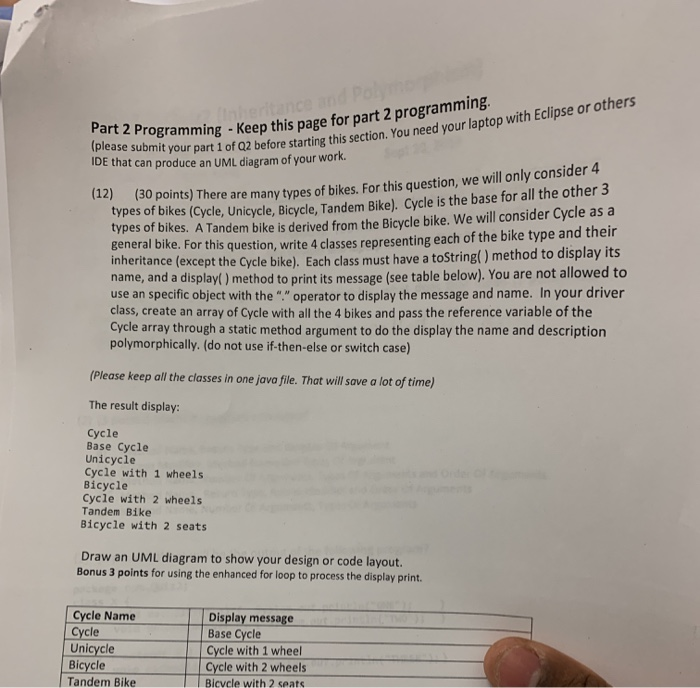 Solved Part 2 Programming - Keep this page for part (please | Chegg.com