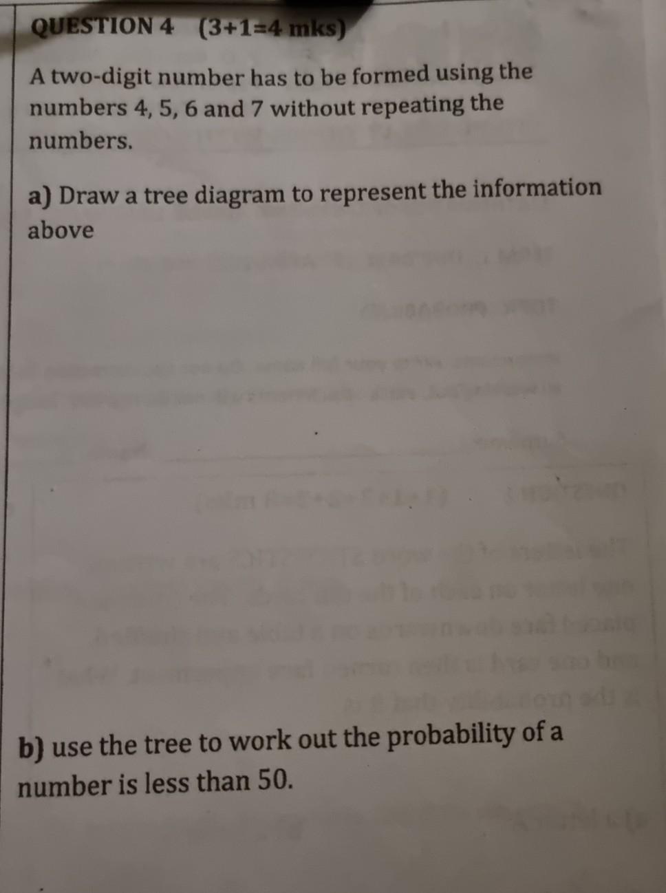 Solved QUESTION 4 (3+14 mks) A two-digit number has to be | Chegg.com