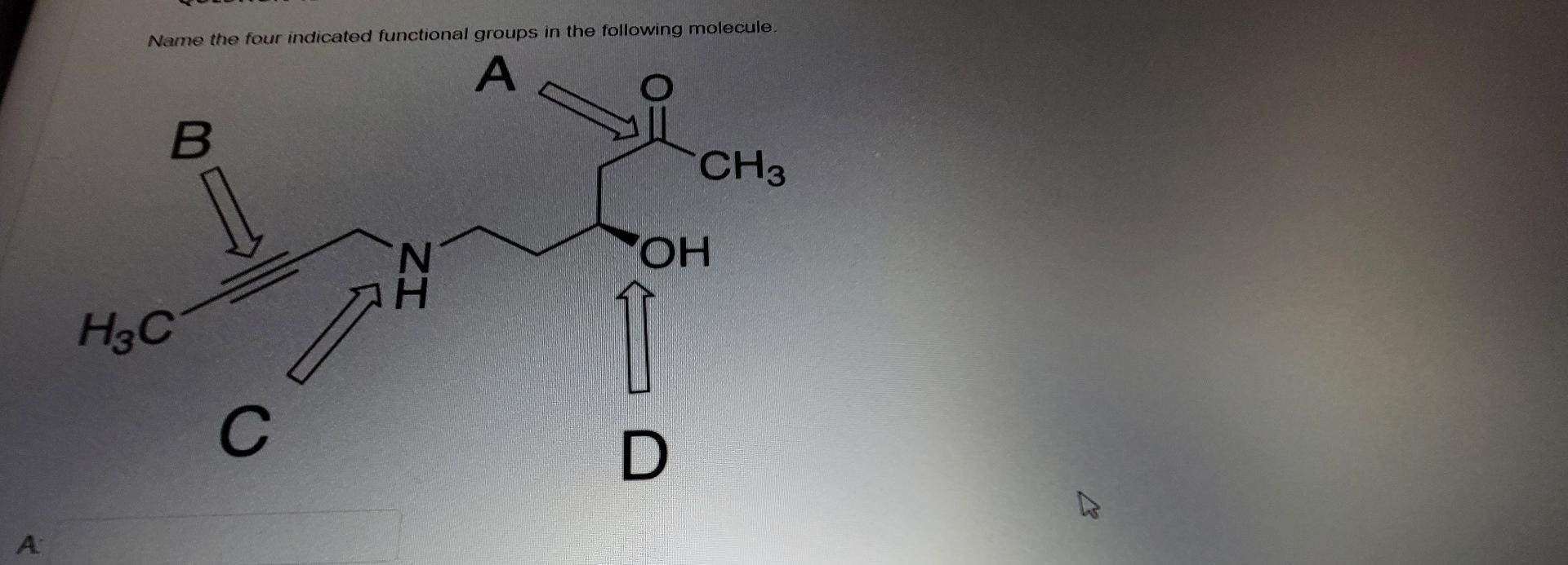 Solved Name the four indicated functional groups in the | Chegg.com