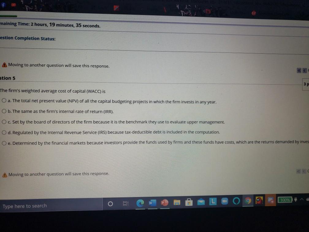 Solved maining Time: 2 hours, 19 minutes, 35 seconds. estion | Chegg.com Solved maining Time: 2 hours, 19 minutes, 35 seconds. estion | Chegg.com