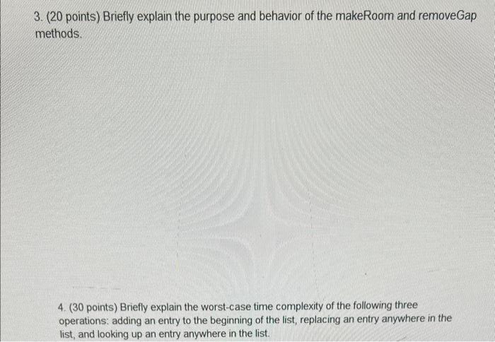 Solved in java. The answers do not need to be a paragraph | Chegg.com