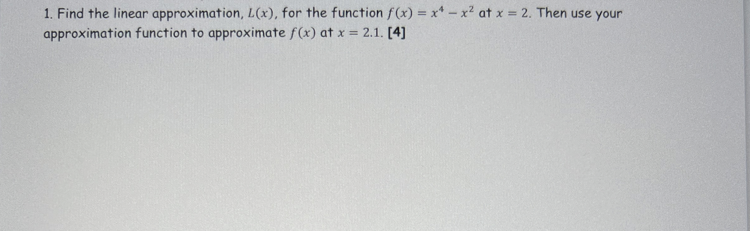 Solved Find the linear approximation, L(x), ﻿for the | Chegg.com