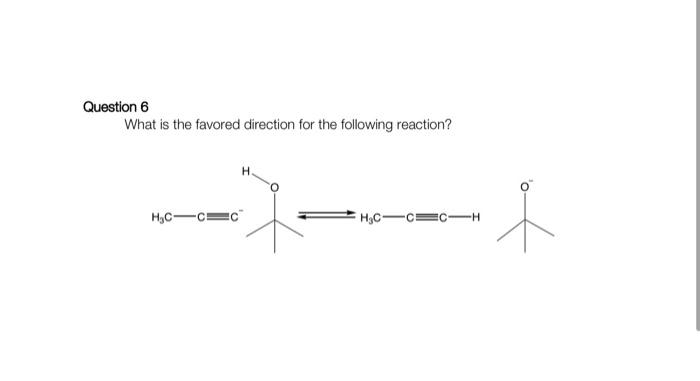 Solved Question 6 What is the favored direction for the | Chegg.com