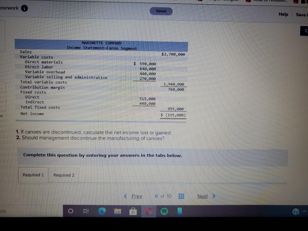 Solved mework Saved Help Save C $2,700,000 MARINETTE COMPANY | Chegg.com Solved mework Saved Help Save C $2,700,000 MARINETTE COMPANY | Chegg.com