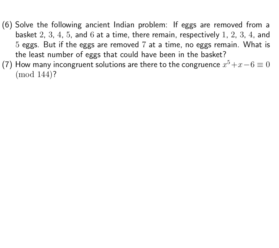 Solved chegg(6) ﻿Solve the following ancient Indian problem: | Chegg.com