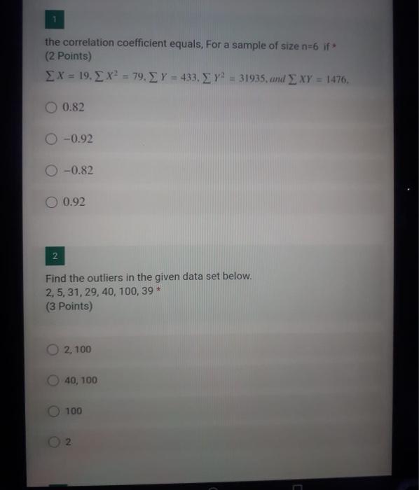 Solved the correlation coefficient equals, For a sample of | Chegg.com