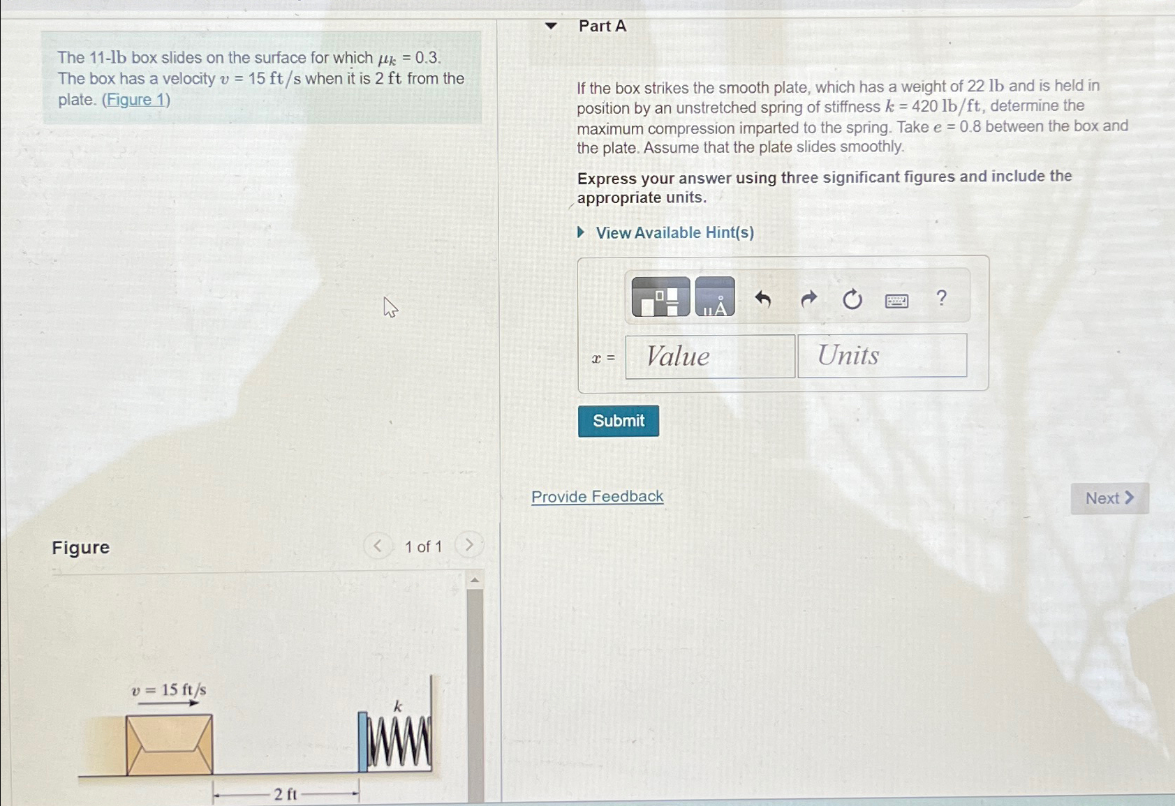 Solved Part AThe 11-lb box slides on the surface for which | Chegg.com