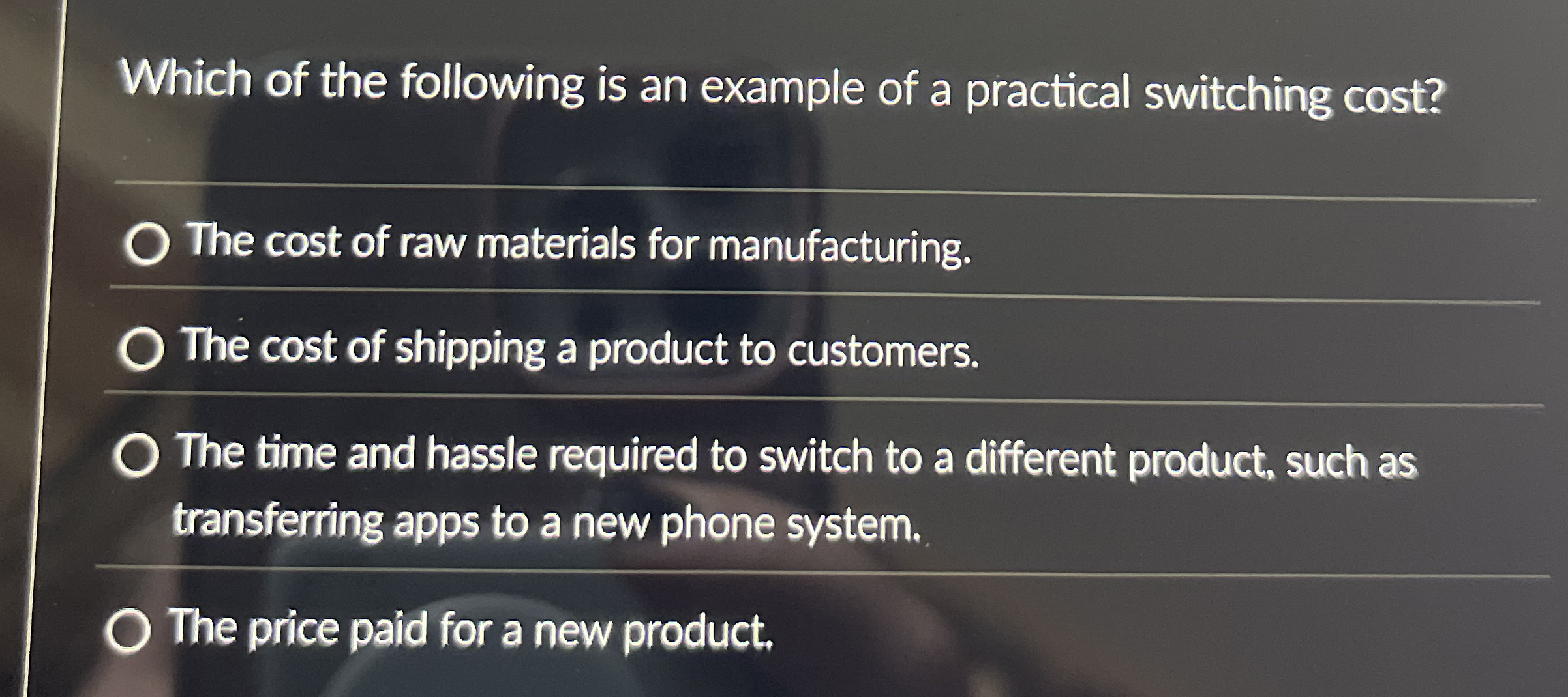 Solved Which of the following is an example of a practical | Chegg.com