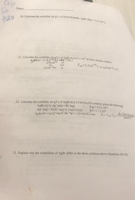 Solved Need solution fast. Only Do #23 20. Calculate the | Chegg.com