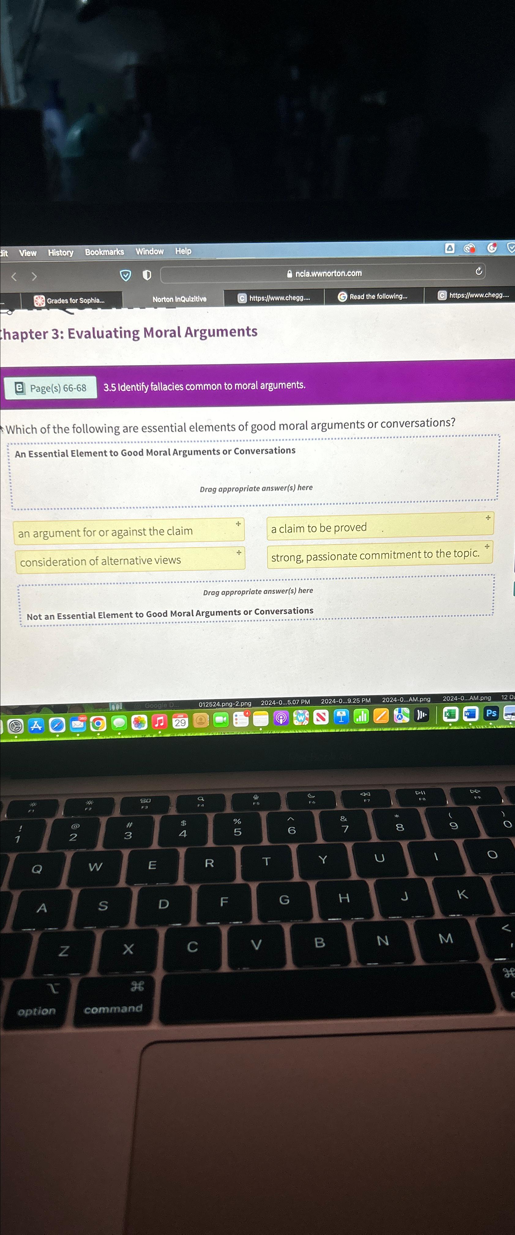 Solved hapter 3: Evaluating Moral Arguments3.5 ﻿Identify | Chegg.com