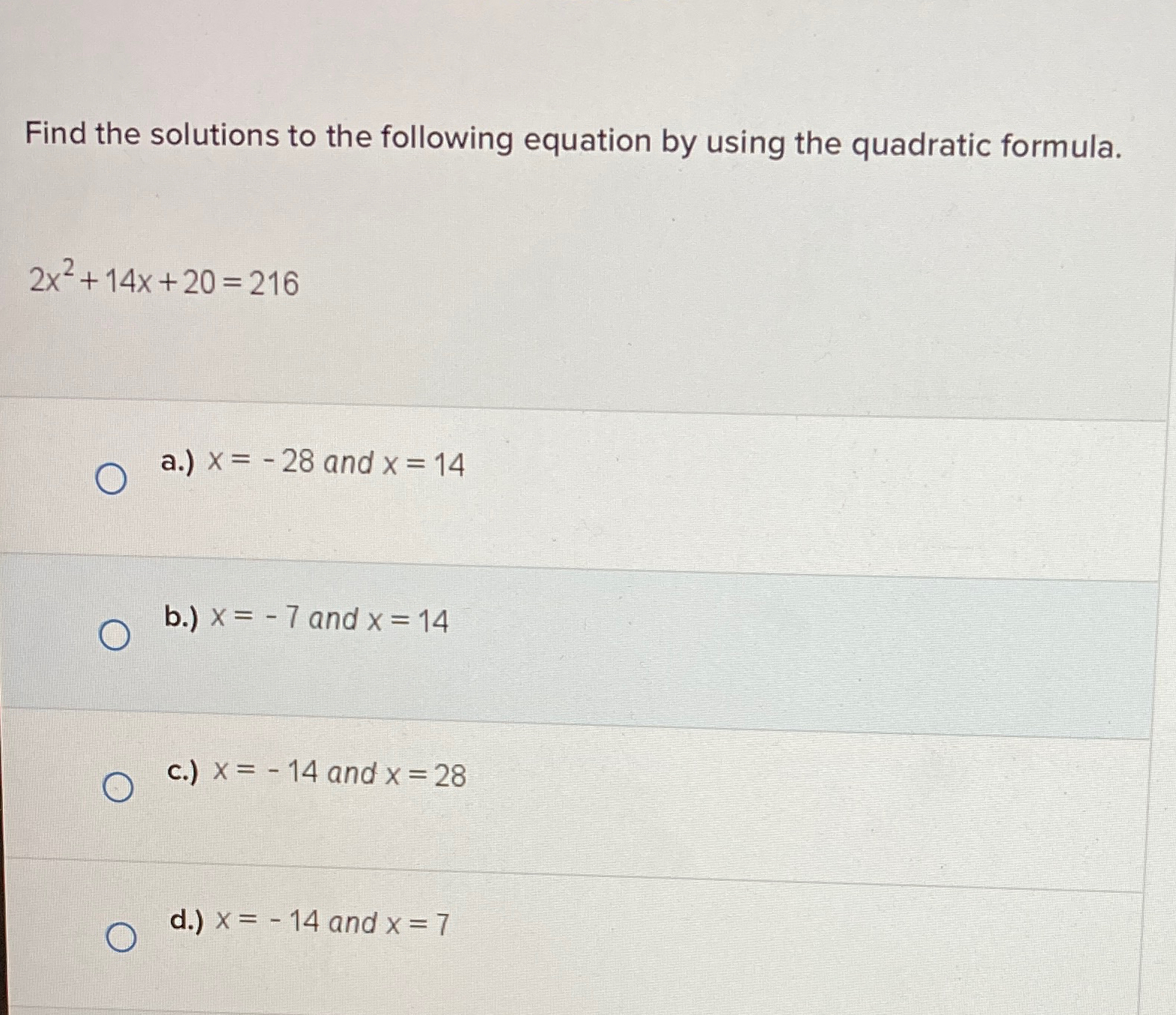 Solved Find the solutions to the following equation by using | Chegg.com