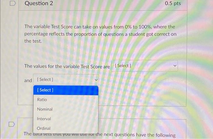 Solved The variable Test Score can take on values from 0% to | Chegg.com