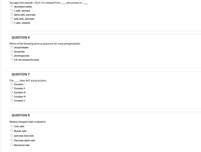 Solved Glucagon-like peptide 1 (GLP-1) is released from | Chegg.com