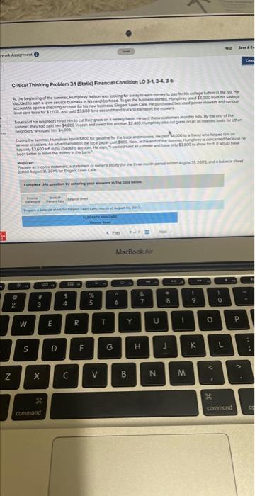 Cinical Thinking Problem 3:1 istatic) Financial | Chegg.com