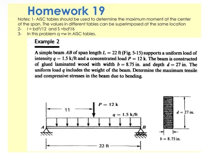Notes: 1- AISC tables should be used to determine the | Chegg.com