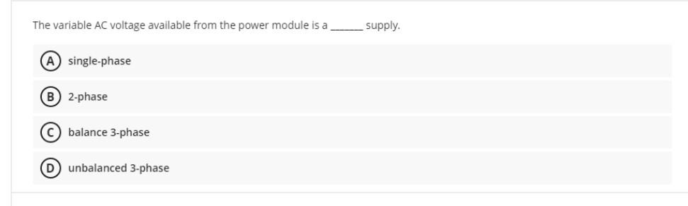 Solved supply. The variable AC voltage available from the | Chegg.com
