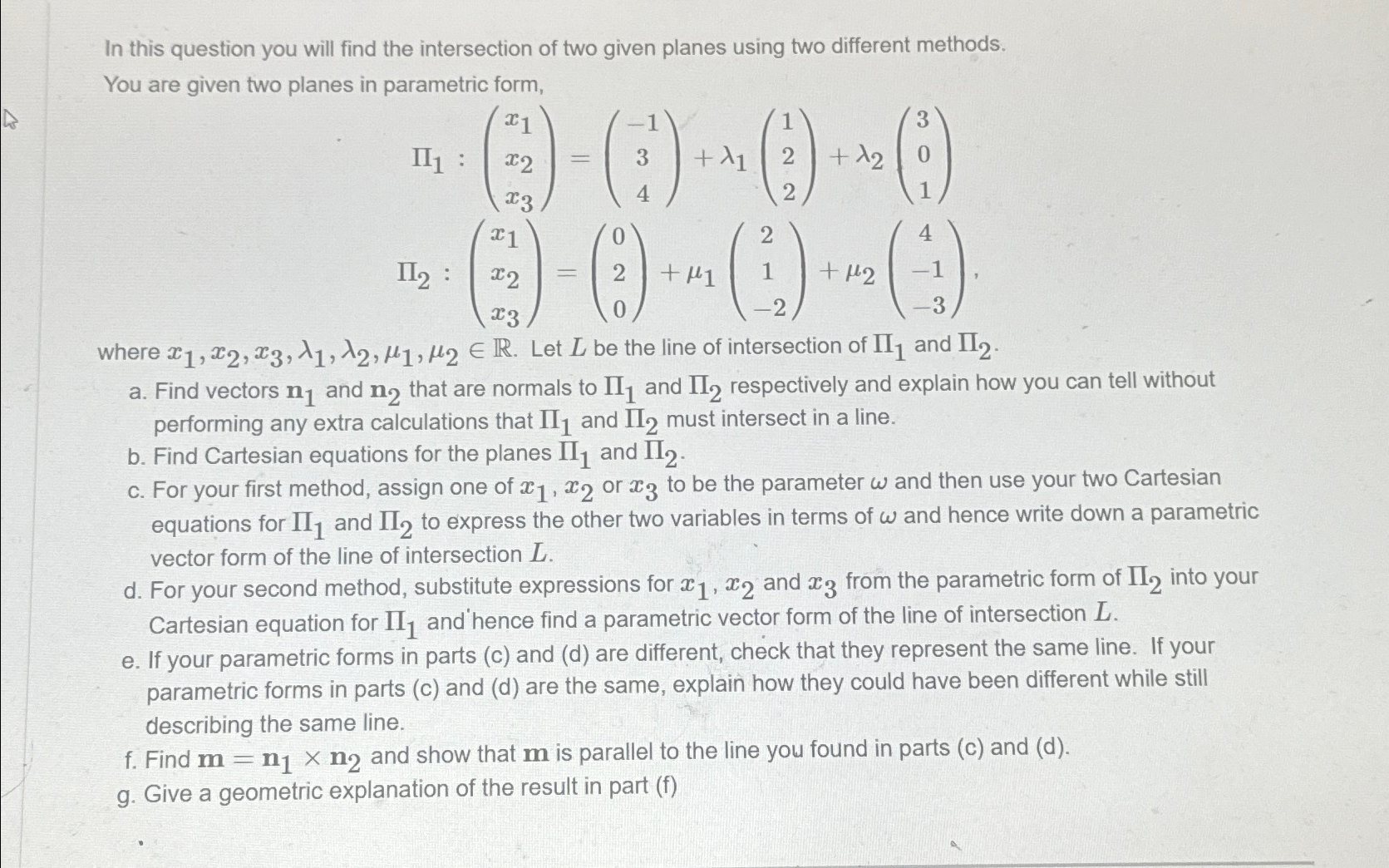 In this question you will find the intersection of | Chegg.com