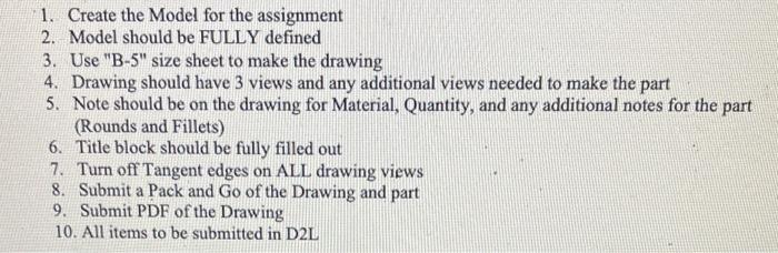 Solved 1. Create the Model for the assignment 2. Model | Chegg.com