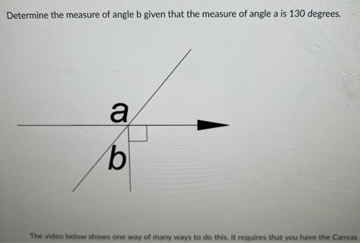 Solved Determine the measure of angle b given that the | Chegg.com