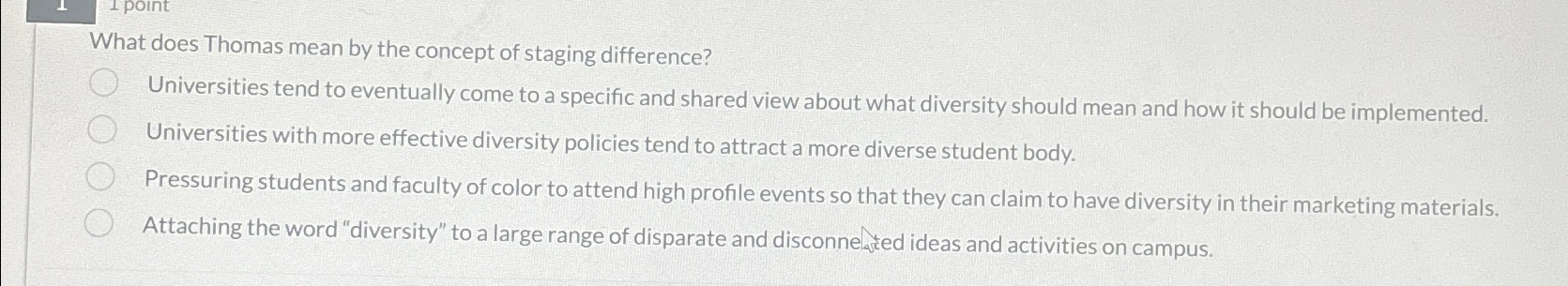 Solved What does Thomas mean by the concept of staging | Chegg.com